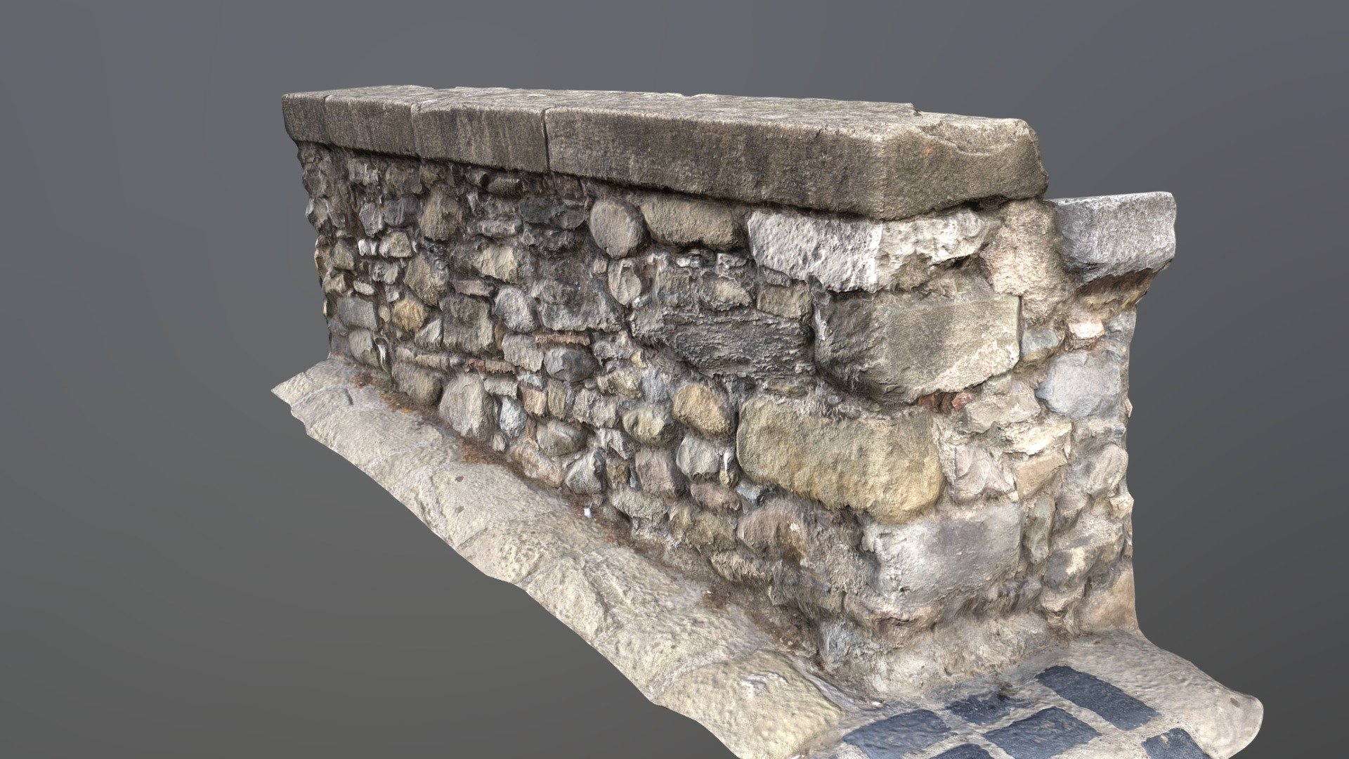 Low Wall - Download Free 3D model by slls666 [f4a349e] - Sketchfab