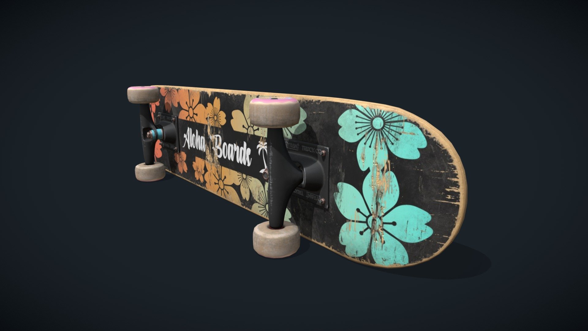 Skateboard - Game Res - 3D model by AWhiteBocs [f4a3f25] - Sketchfab