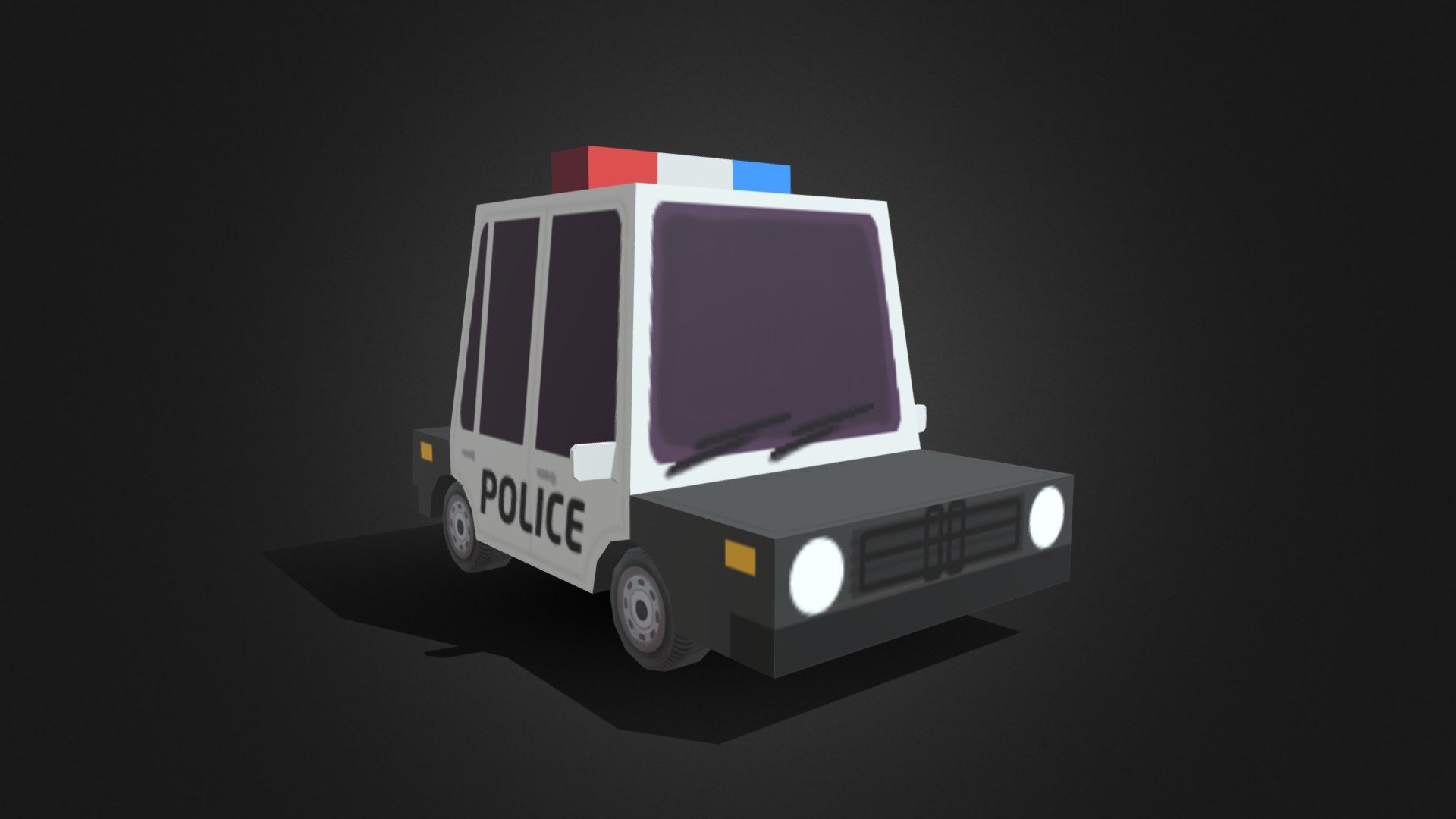 Low Poly Police Car - Download Free 3D model by Aditya Voxel (@Adityakm ...