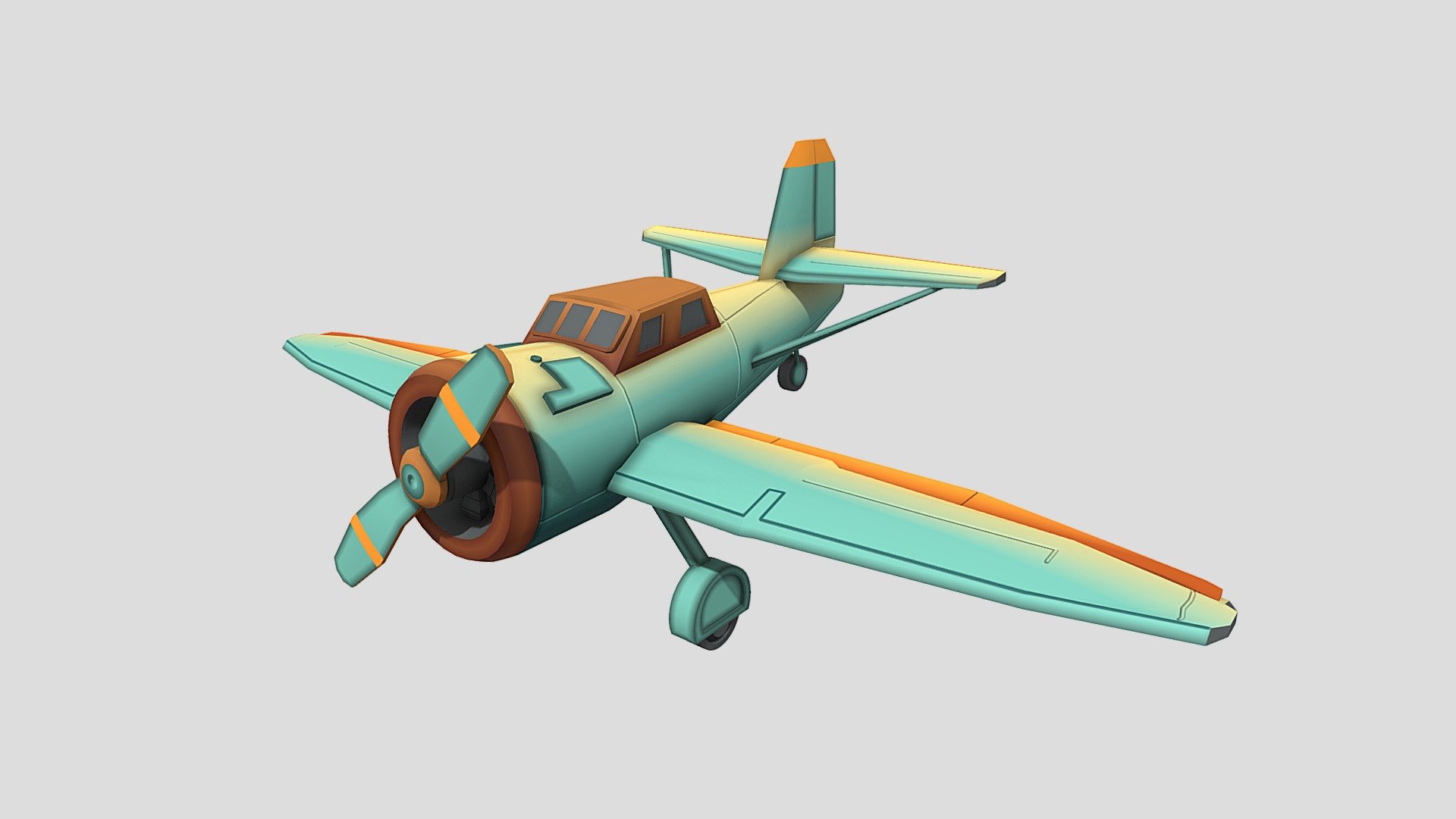LOW-POLY PLANE - 3D model by Yurii (@yurii3112) [f4a54c1] - Sketchfab