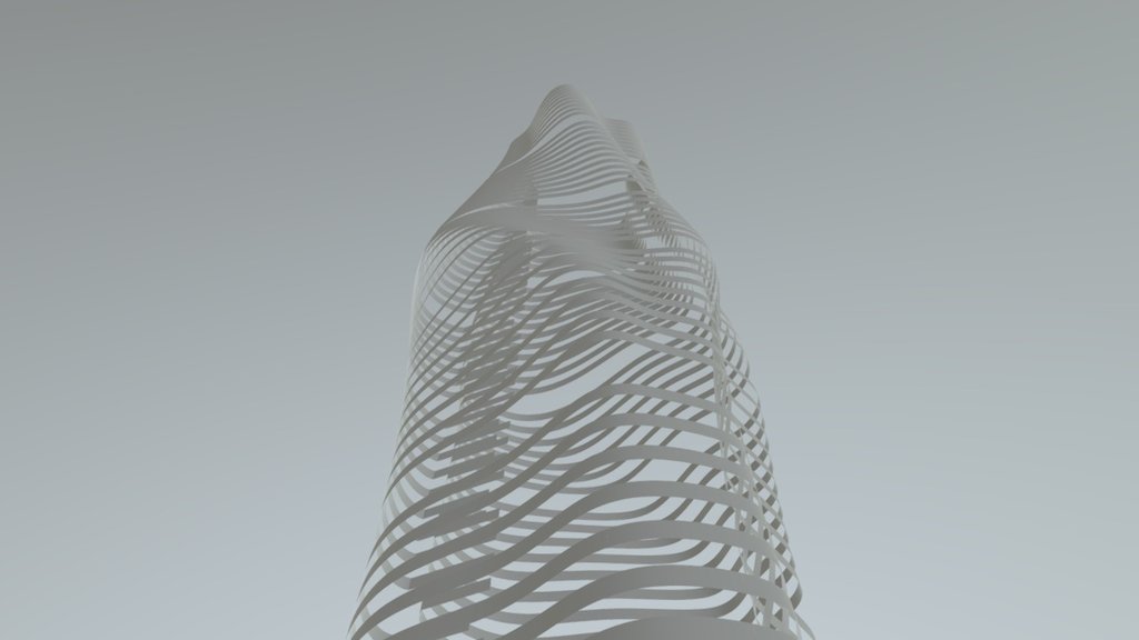 Balustrade surface type by curvature. Tower A - 3D model by Nicholas ...