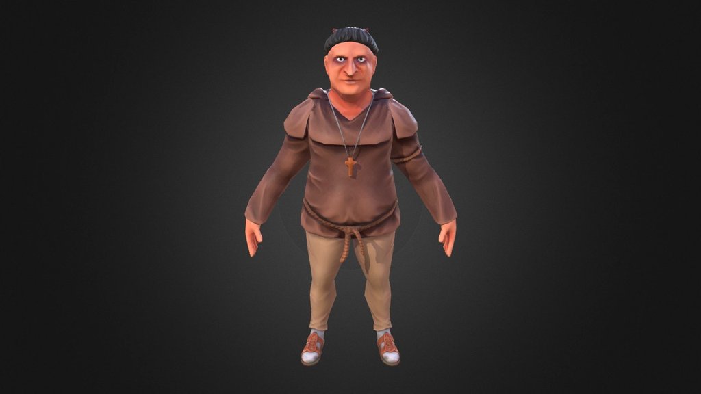 Evil Monk (schoolwork) - 3D model by Emeline (@melineuh) [f4a9306 ...