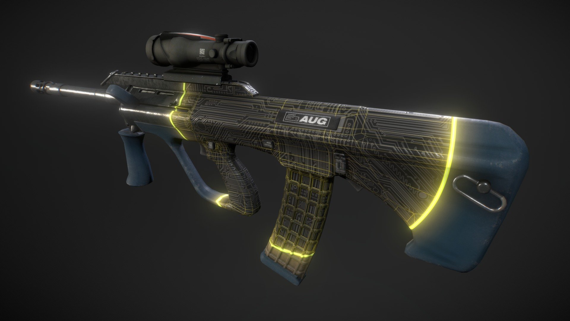 AUG / Chipset (yellow) - 3D model by G-99Factory (@ViktorMishin ...
