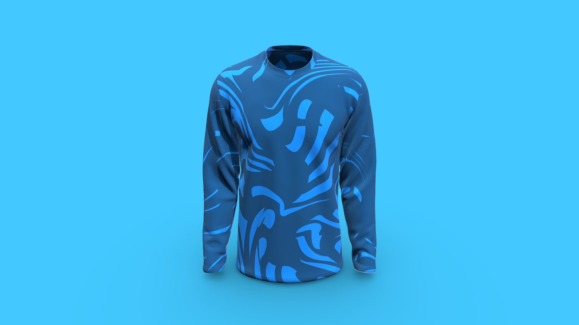 Printed Long Sleeve Tee Modeling - Buy Royalty Free 3D model by Apparel ...