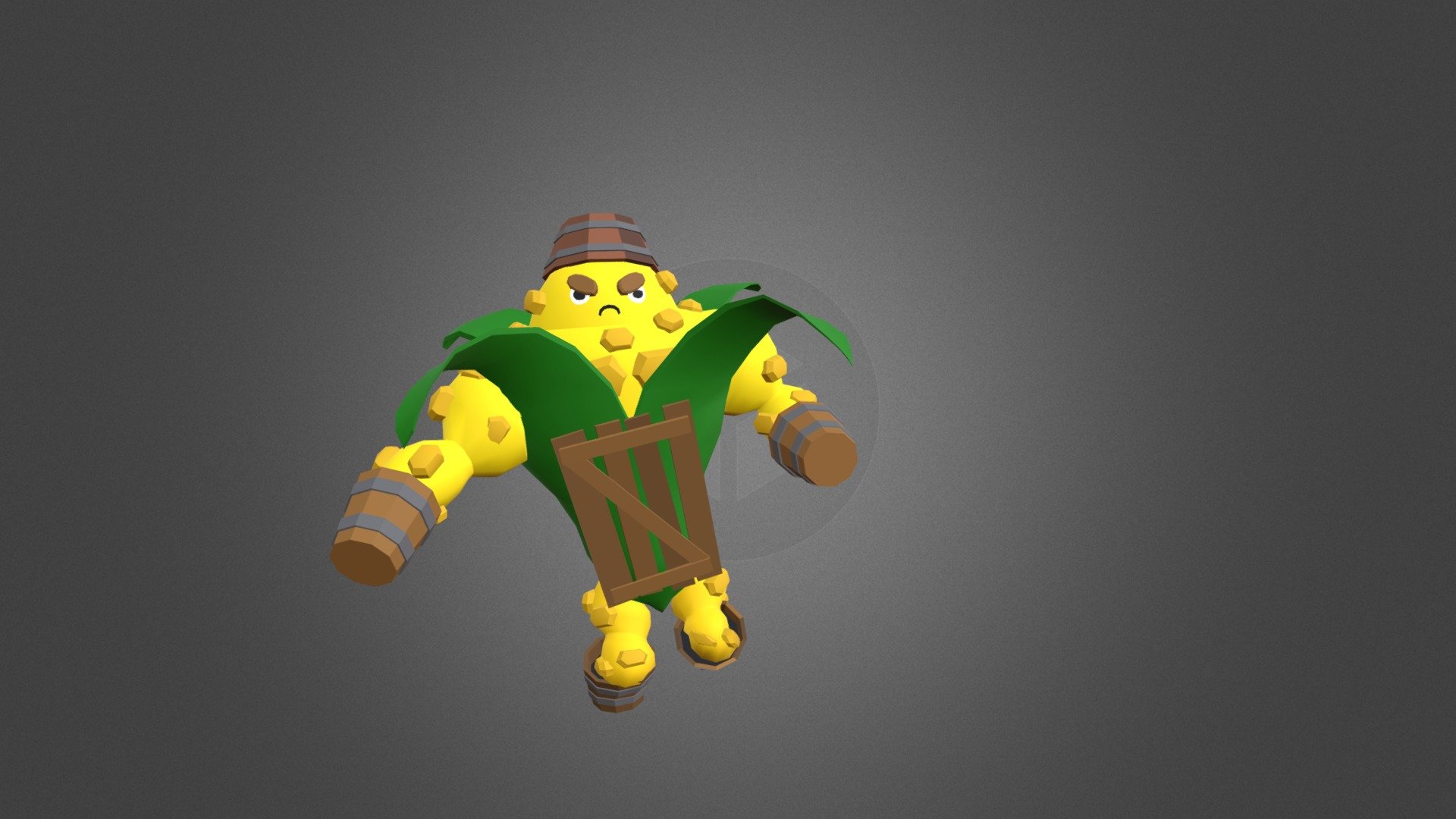 Tanky Corn character Low-poly - 3D model by Purkkiananas [f4b35d6 ...