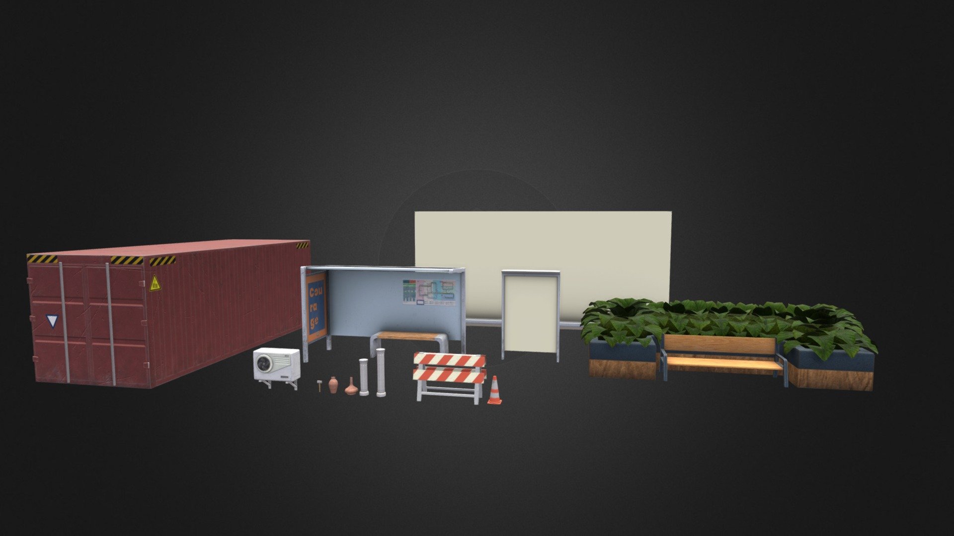 VR ready Outdoor props - 3D model by Grish_Avetisyan [f4b7ea7] - Sketchfab