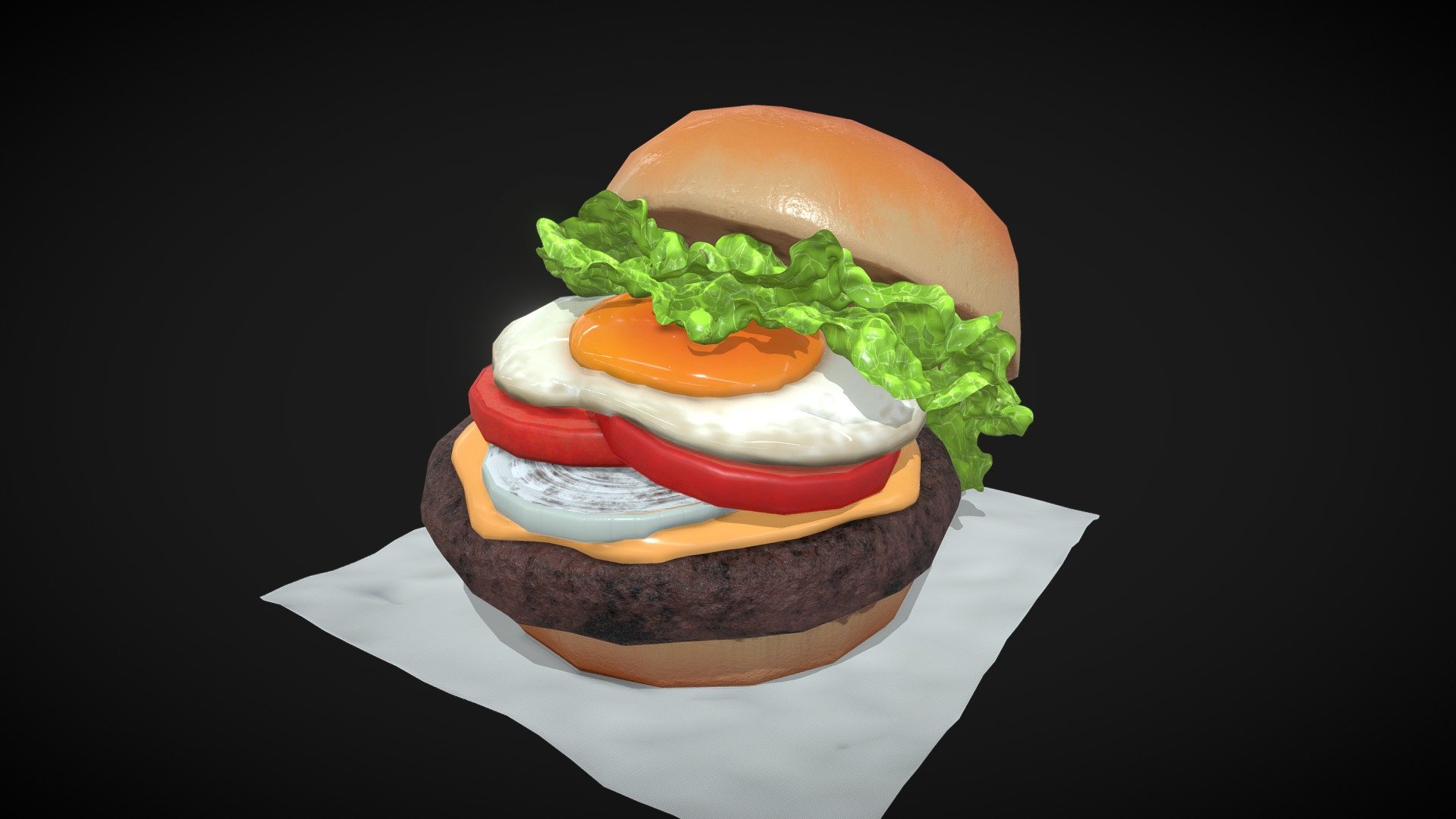 Burger - Buy Royalty Free 3D model by vitoriaferreira [f4b807e ...