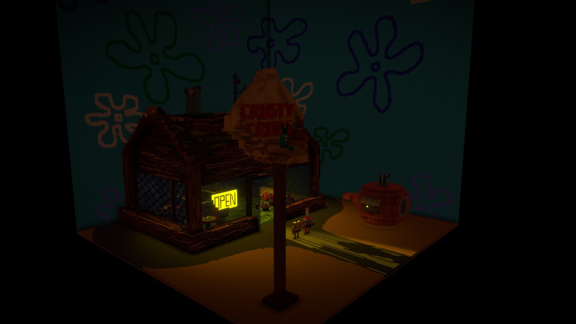 Crusty Crabs Night - 3D model by s30471 [f4bdcc2] - Sketchfab