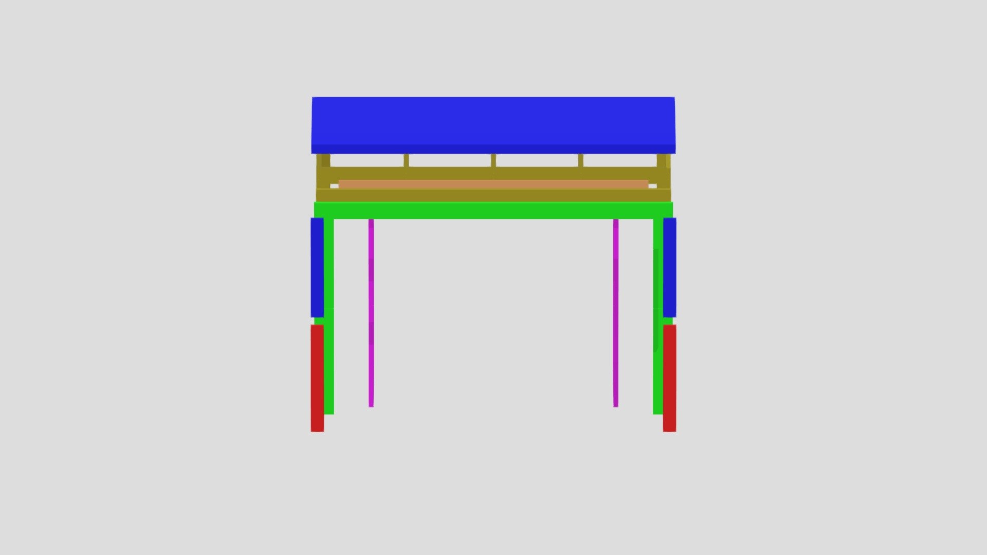 201 Office Desk Exploded - Download Free 3D model by Demeter Millwork ...