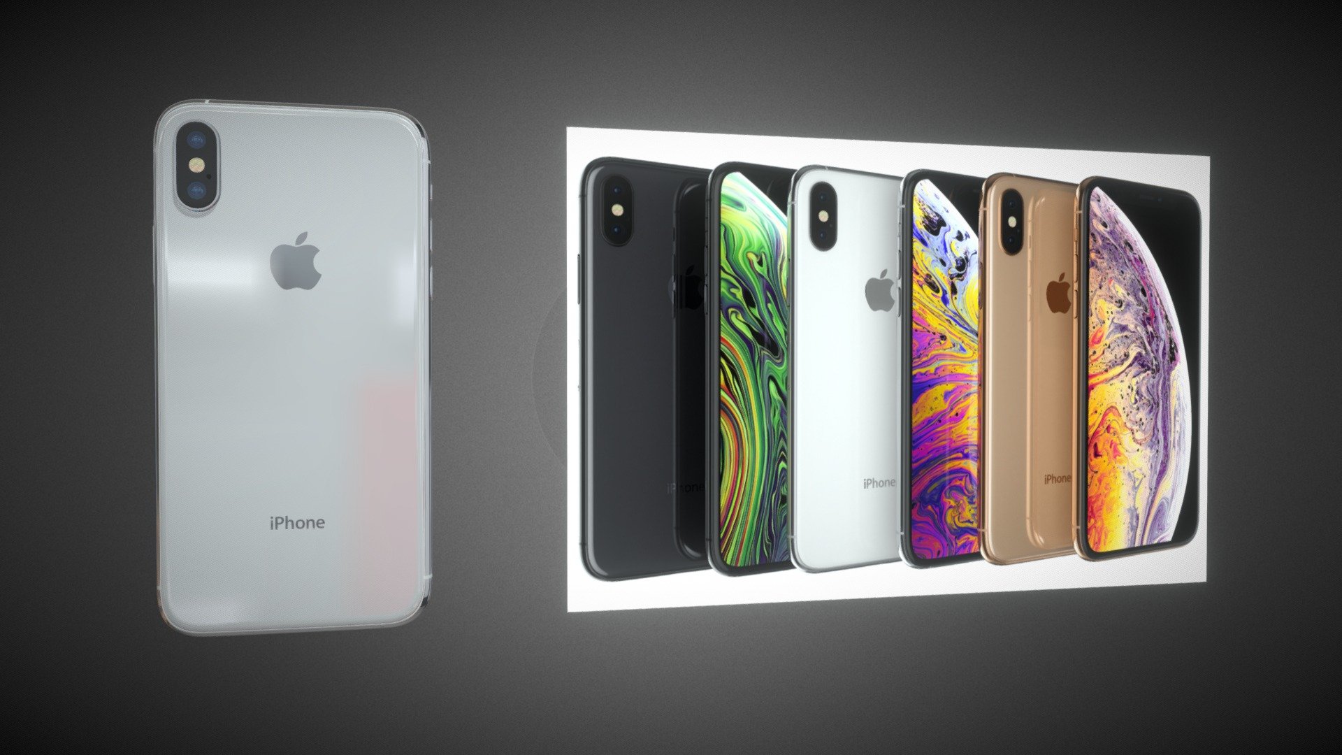 Apple iPhone XS All colors - Buy Royalty Free 3D model by madMIX ...