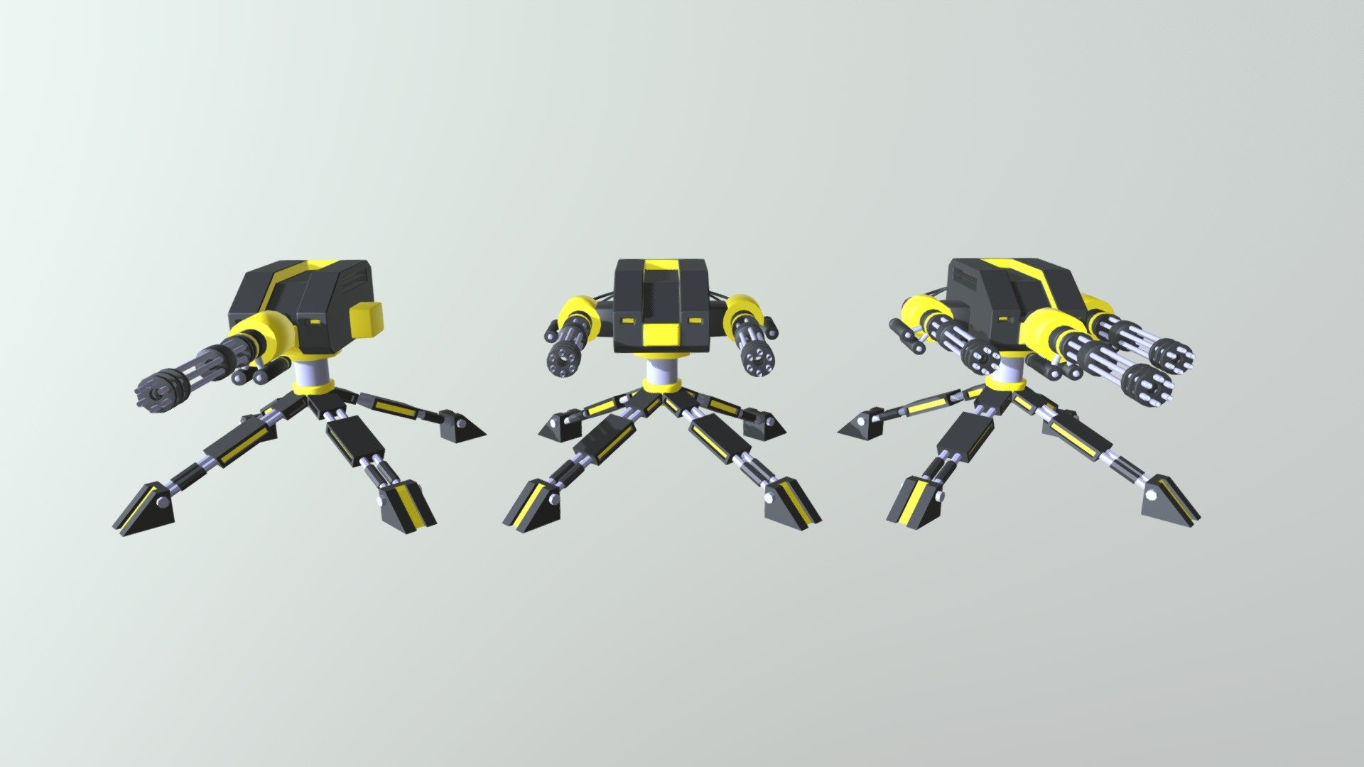 Minigun Turret - 3D model by snaki94 [f4cc12a] - Sketchfab