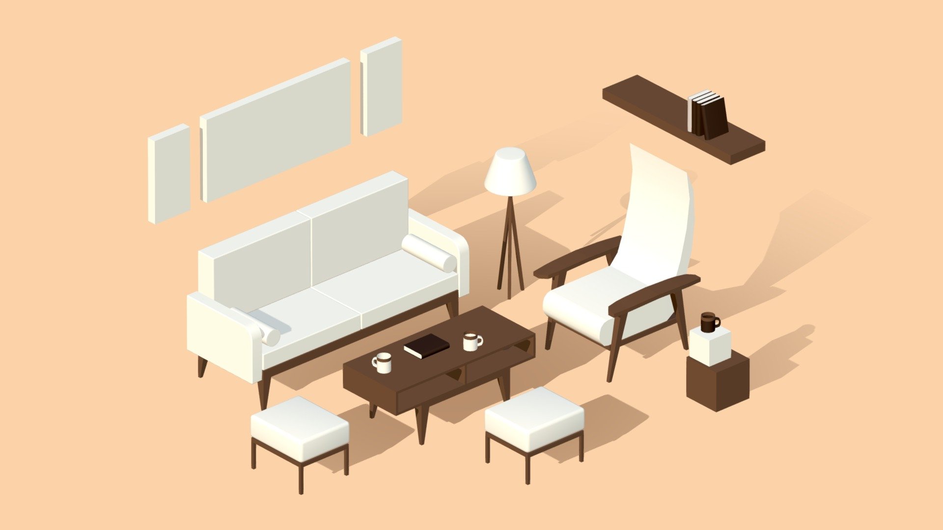 Living Room - 3D model by LionanD [f4cdce3] - Sketchfab
