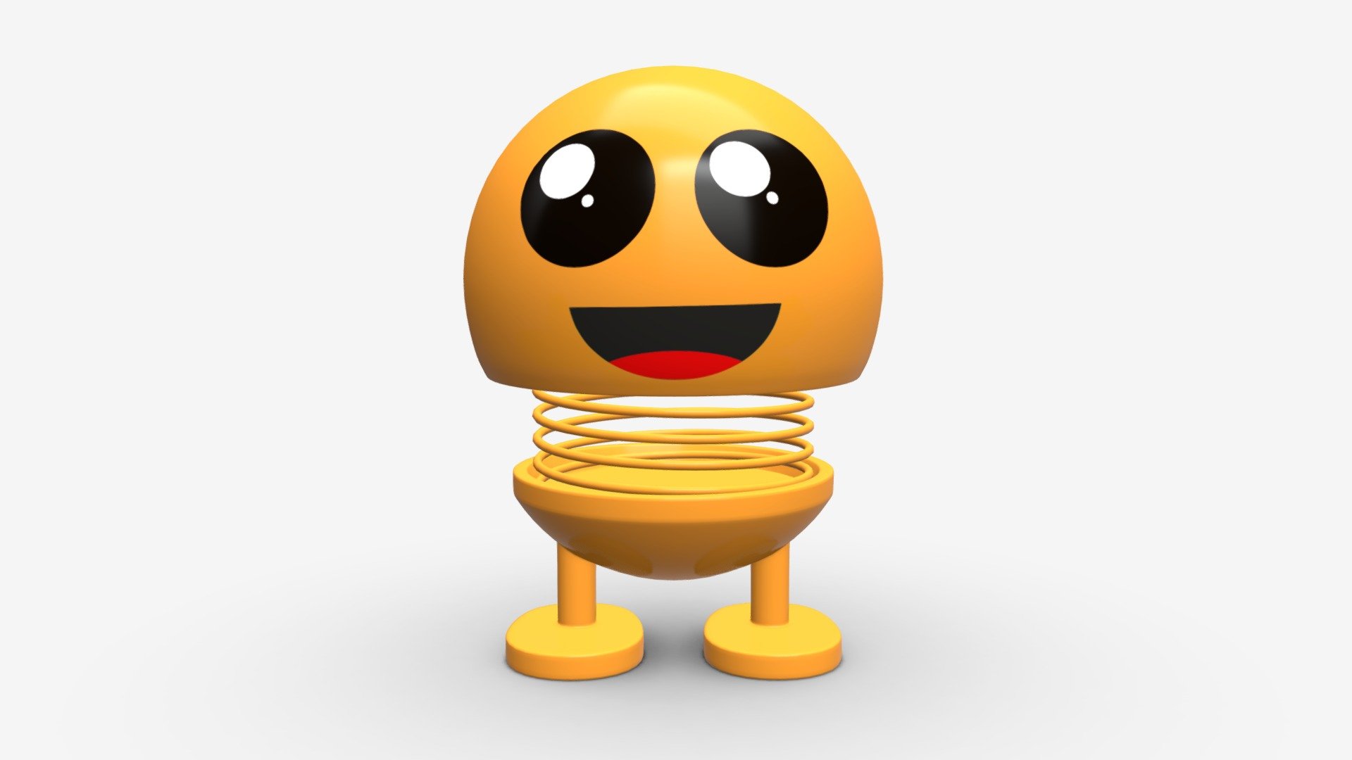 Car spring toy figure 03 happy smile - Buy Royalty Free 3D model by ...