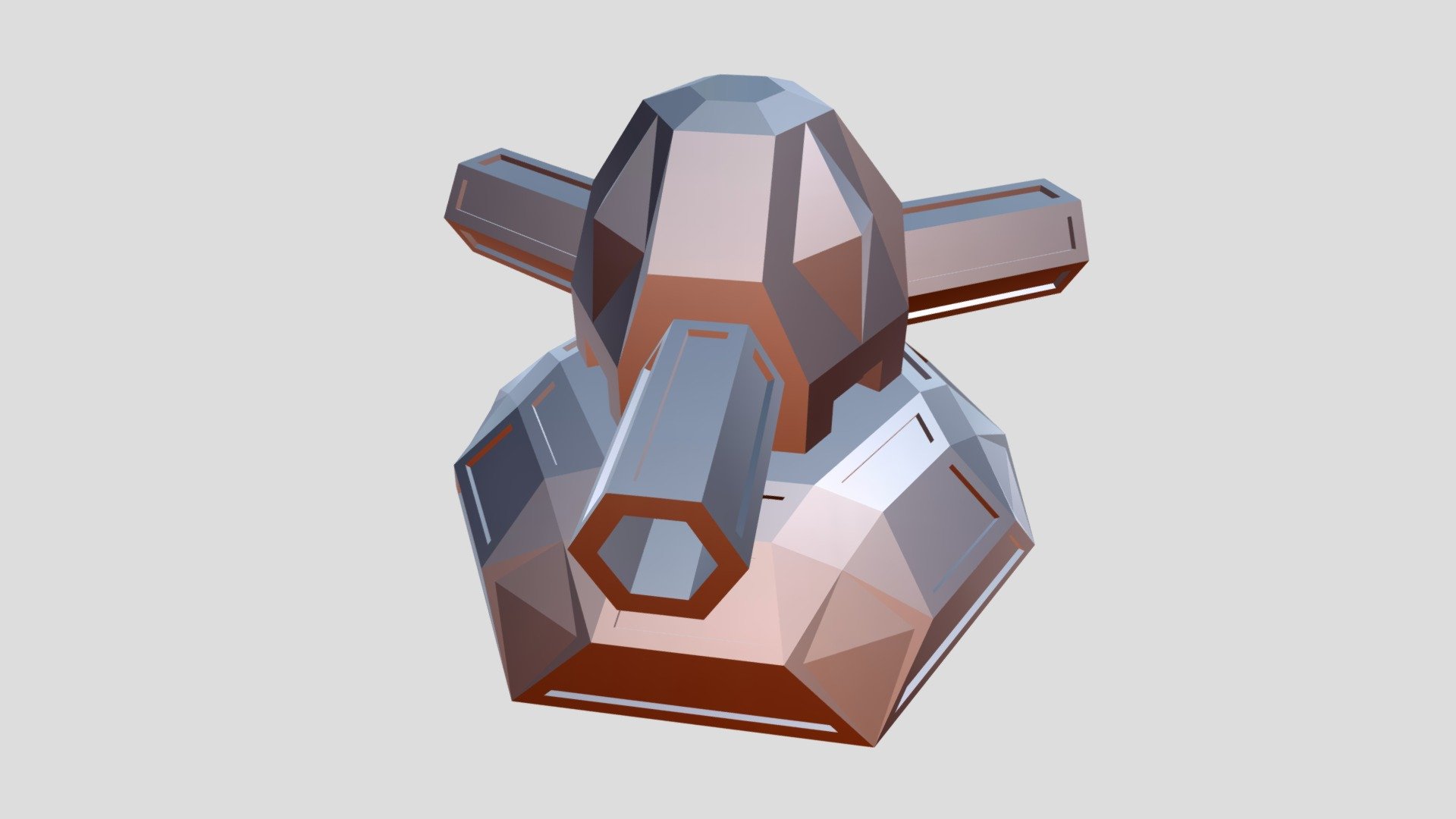 TRI-GUN CANON WITH BASE (1 OF 5) - Download Free 3D model by Trockk ...