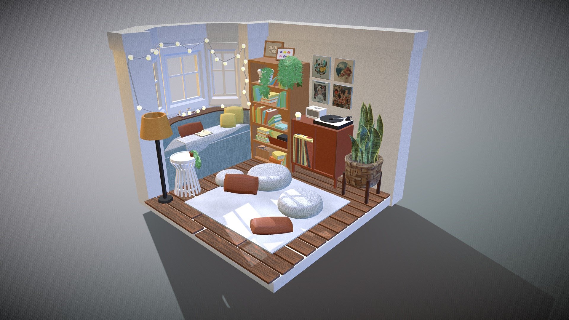InteriorRoom - 3D model by ChristineChan194 [f4d1a5e] - Sketchfab