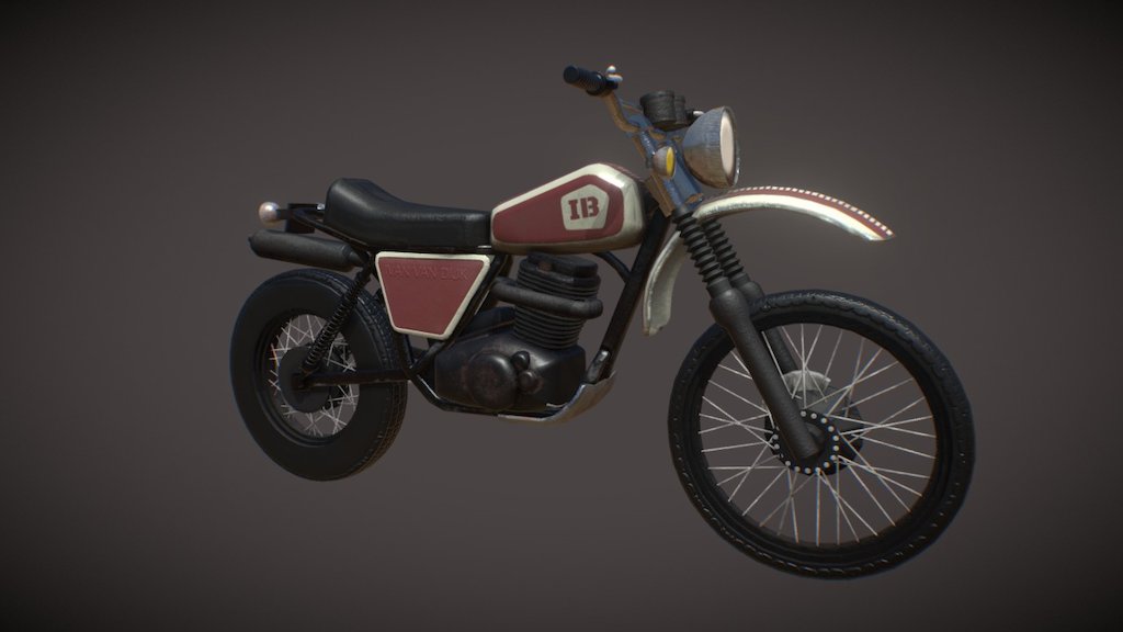 Motorbike, Based of the Yamaha xt series - 3D model by ivan van dijk ...