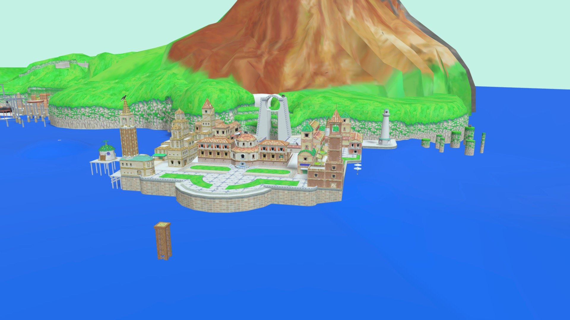 GameCube - Super Mario Sunshine - Delfino Plaza - Download Free 3D ...