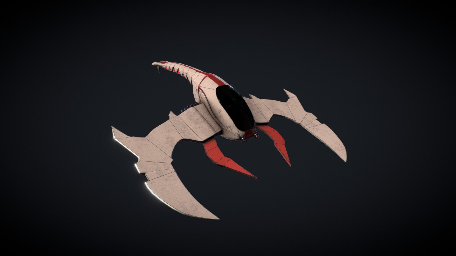 Predatory spaceship - 3D model by Bluenoseddonkey [f4d83d6] - Sketchfab