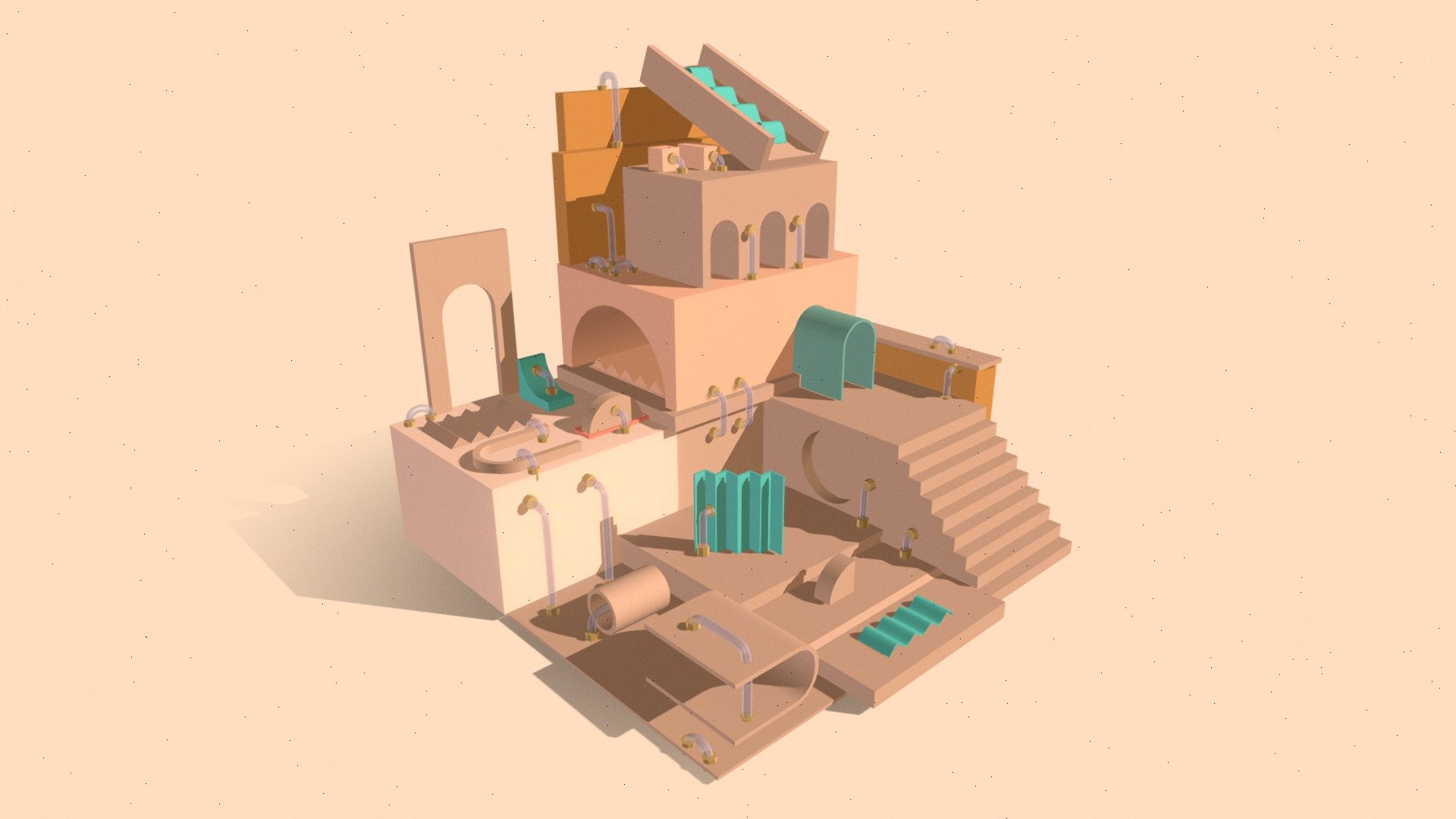 Geometric House - Download Free 3D model by STAIN (@stevecoutinho1 ...