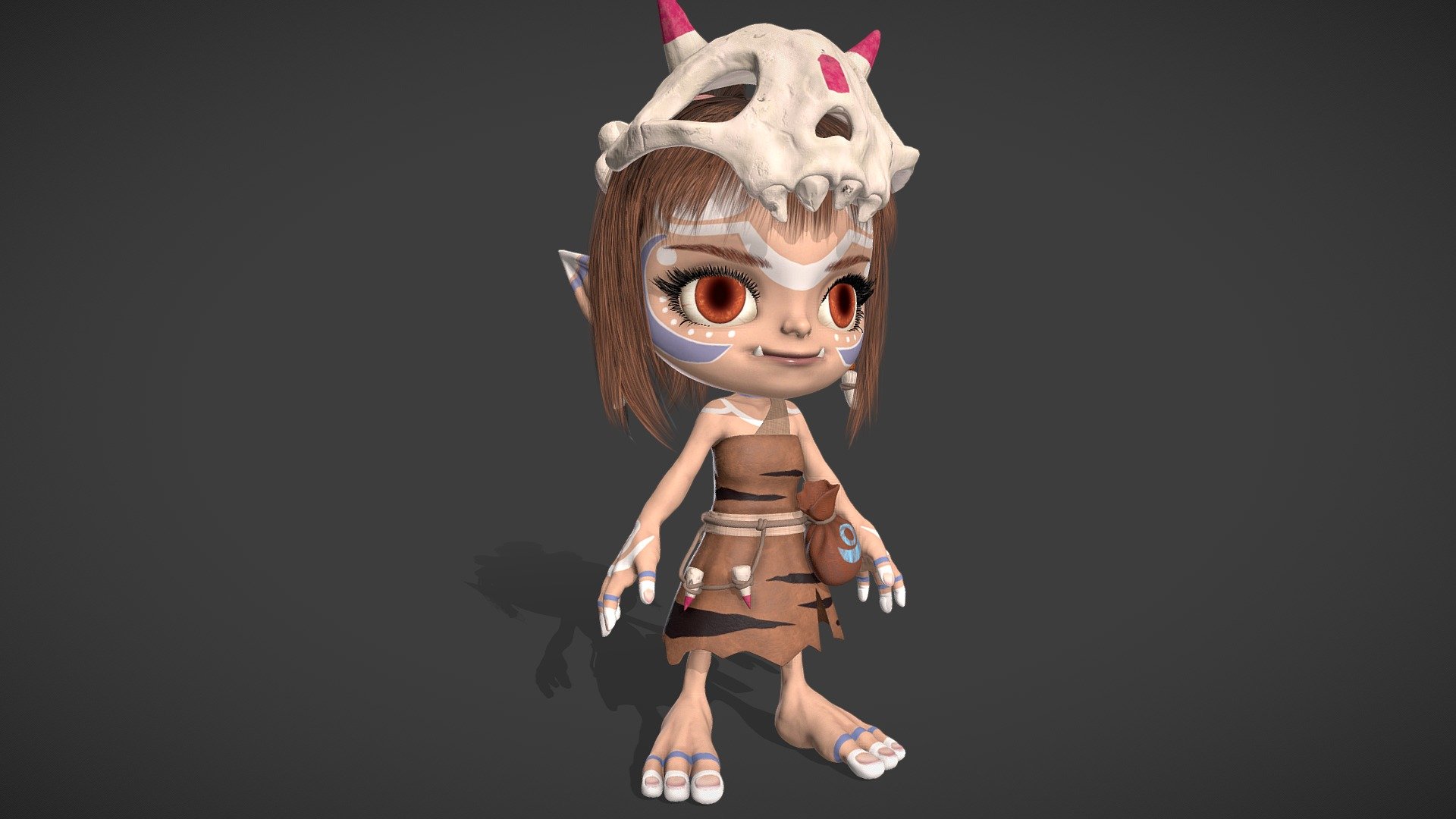 Primitive Era Female Character Design - Buy Royalty Free 3D model by ...