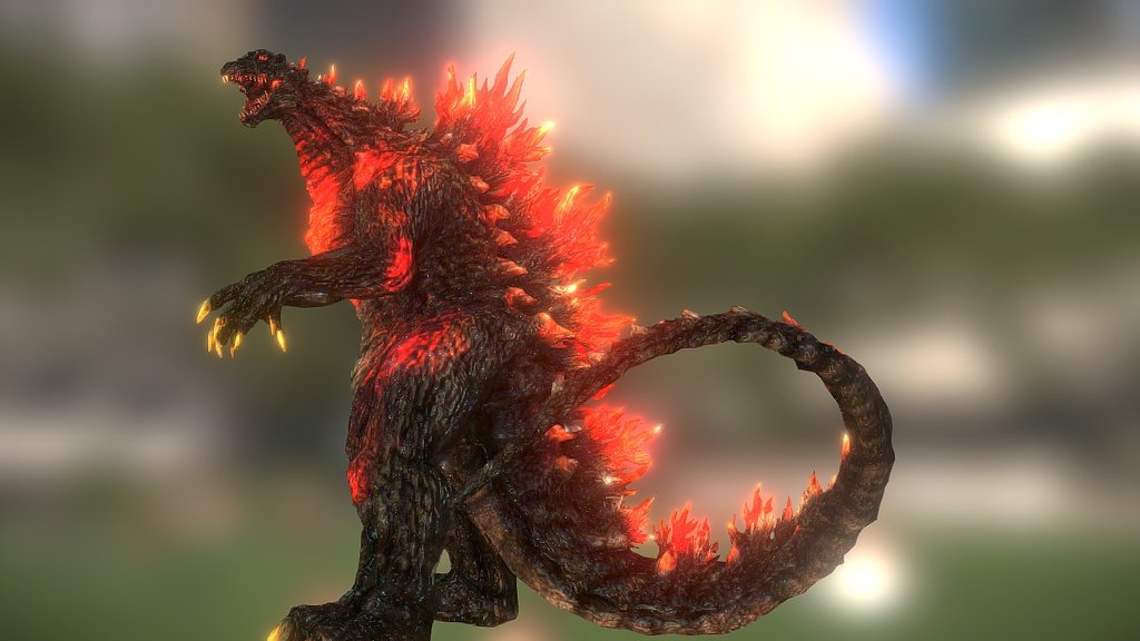 紅蓮哥吉拉 Burning Godzilla - 3D model by s13632112 [f4ddde7] - Sketchfab