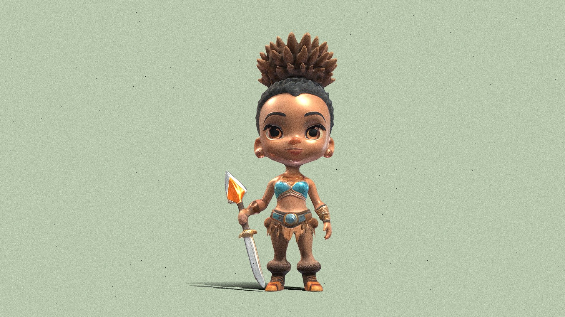 Stylized warrior character - 3D model by VertaScan [f4ebe22] - Sketchfab