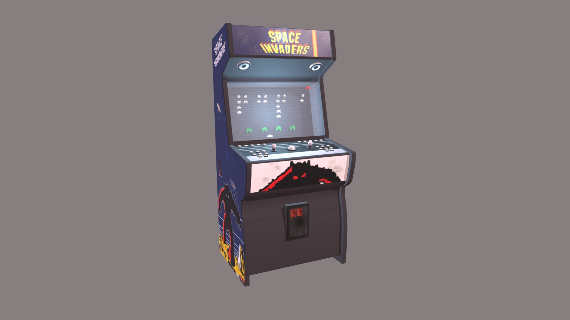 space invaders arcade(Stefan Blasko) - 3D model by blasko88 [f4f17cc ...