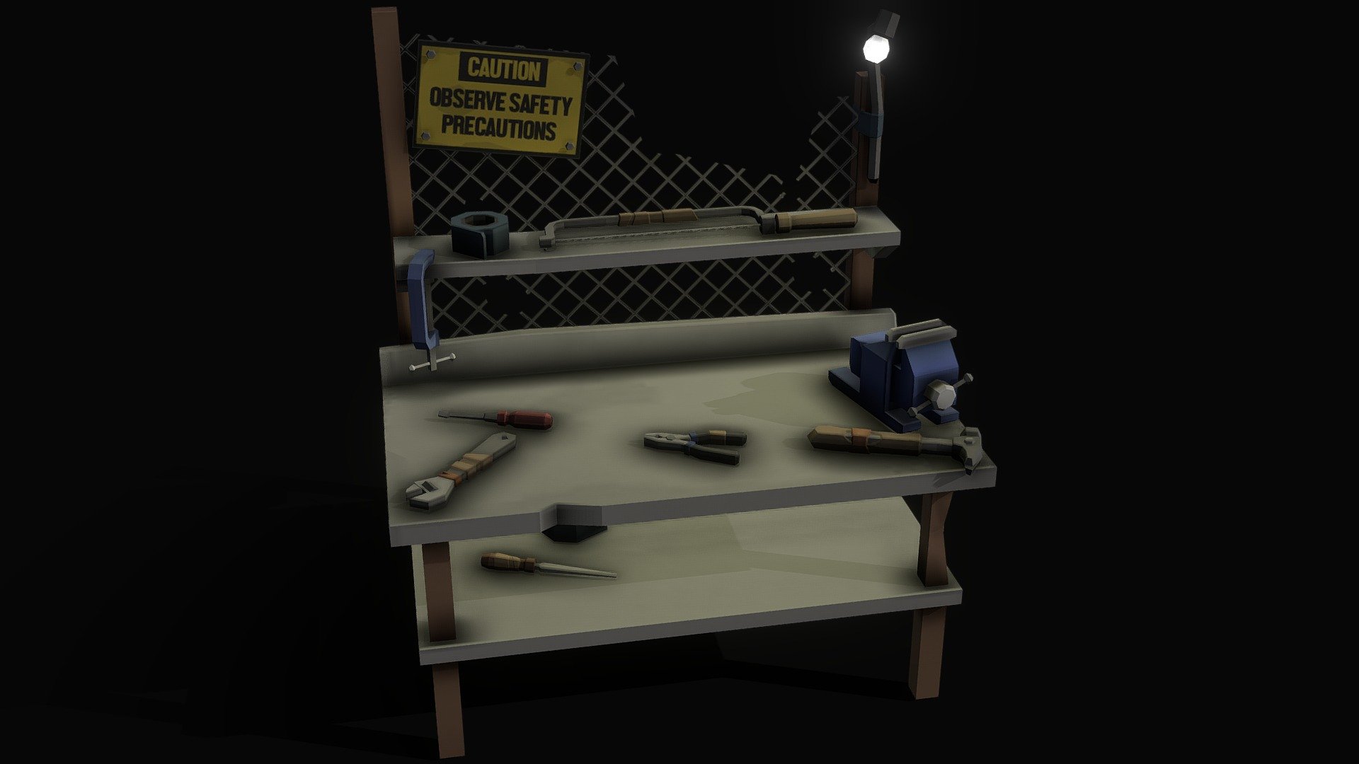 Workbench (Low Poly) - 3D model by Likonisa (@eDU6tjT5IDwTntq) [f4f1c53 ...