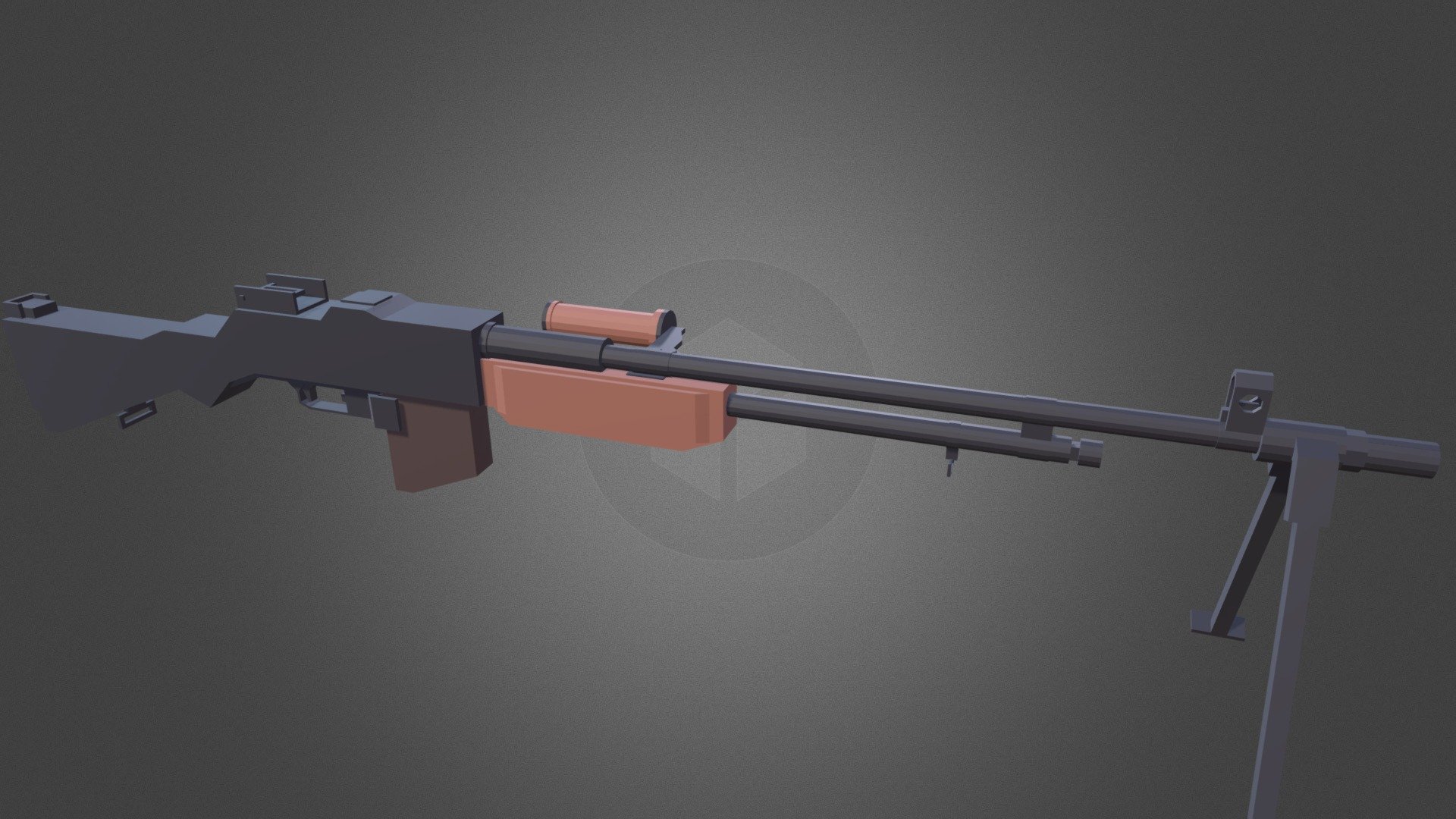 Minecraft - BAR M1918 - 3D model by Aketchan (@akkechi01) [f4f2d21 ...