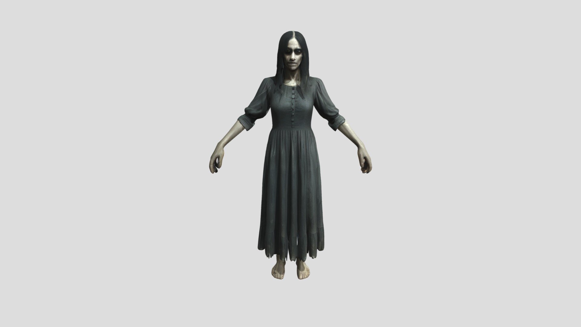 Ghost Woman A-Pose - Download Free 3D model by FLUXIUM3D [f4f4f2f ...