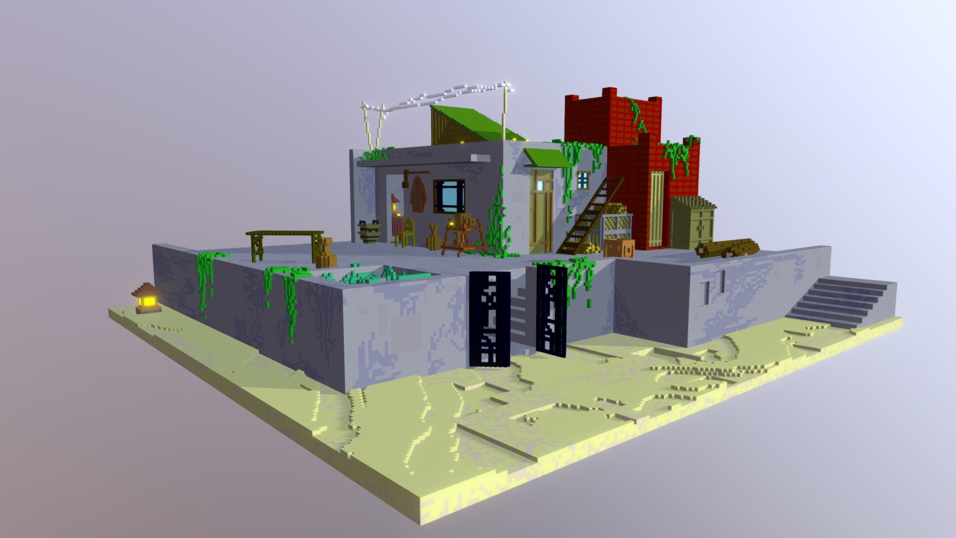 voxel house - Download Free 3D model by mariia_pshenychna (@noraniko ...