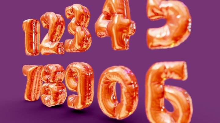 Numbers 3D models - Sketchfab