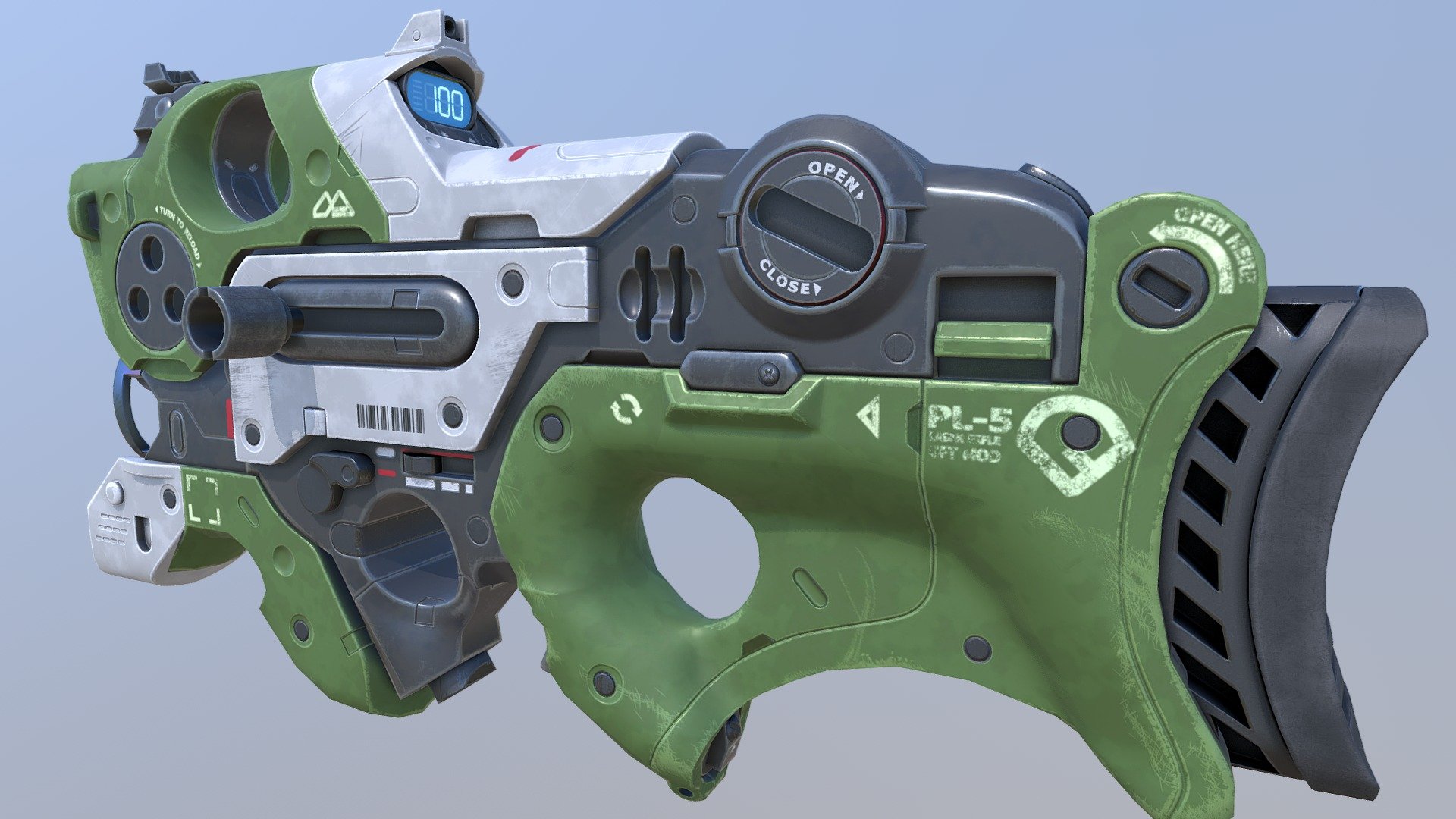 Laser rifle - 3D model by Alex (@i.aleksey.yakovlev) [f5035c8] - Sketchfab
