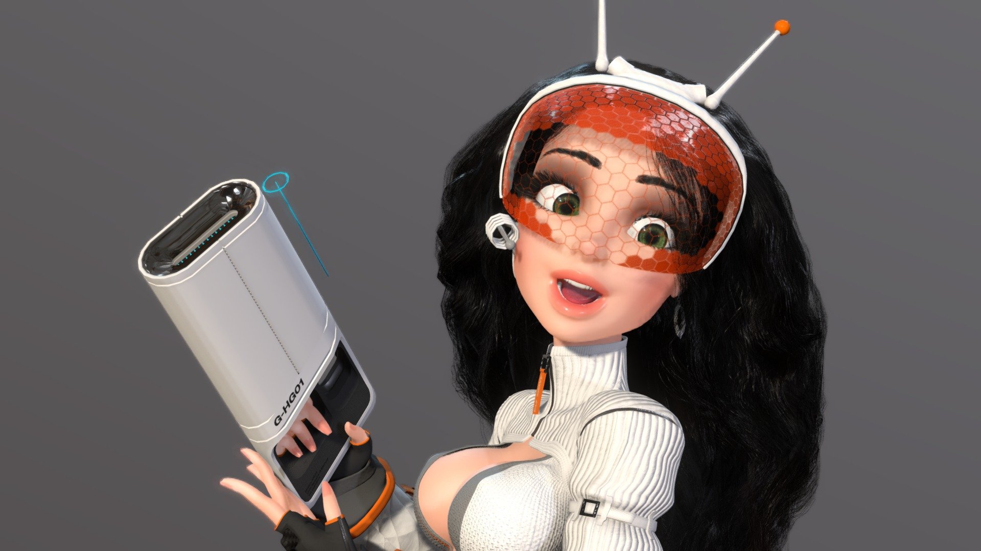 Groovy Space Girl For Blender And Unity 3D Model By TomCAT tjentom1 f5055c0 Sketchfab