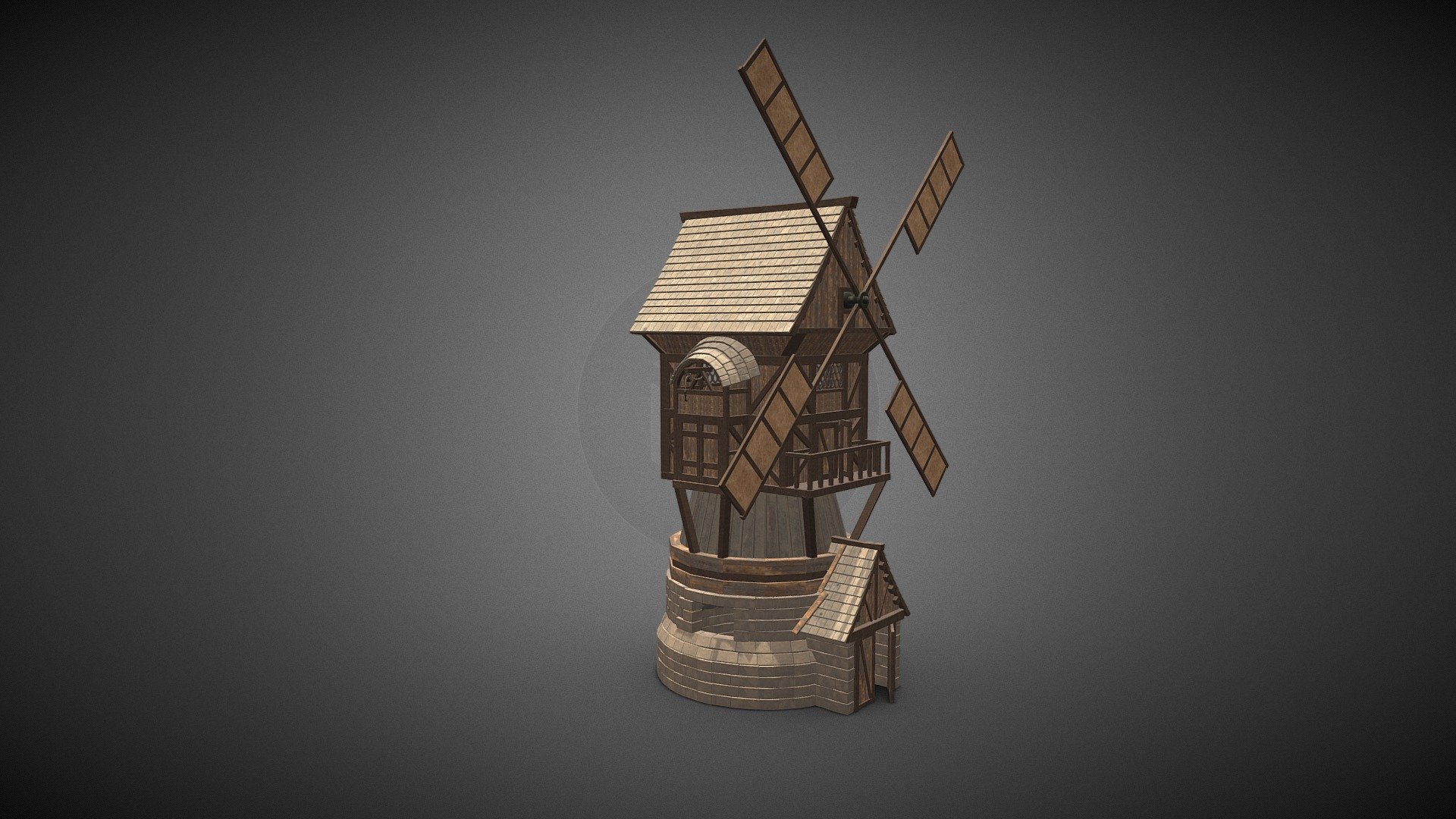 Windmill - Buy Royalty Free 3D model by Andreeas [f50827e] - Sketchfab ...