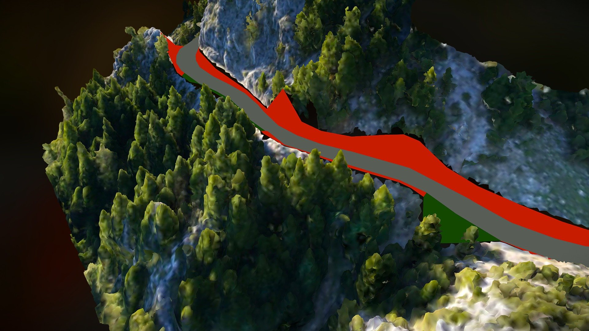 MERGING OF 3D TEXTURED MODEL AND ROAD DESIGN - 3D model by Topographers ...