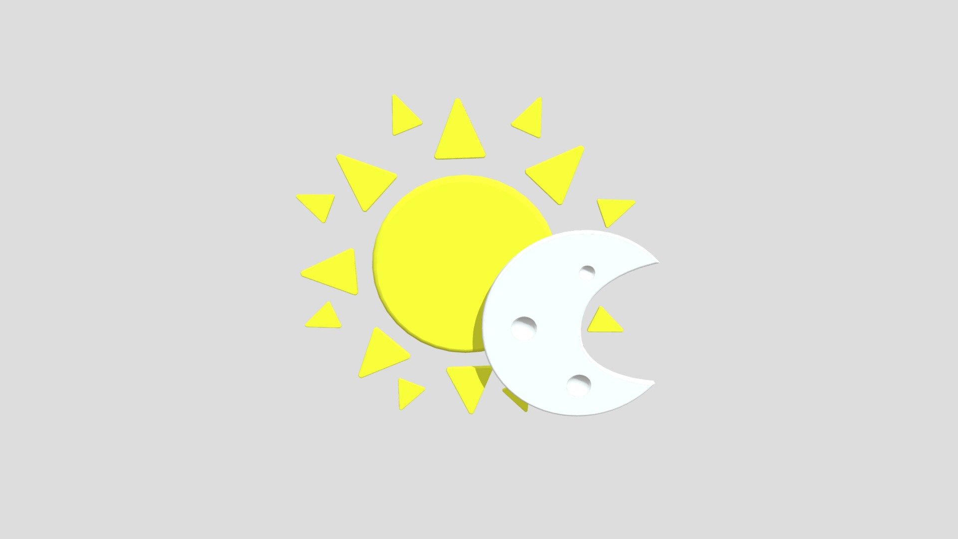 Sun& Moon - Download Free 3D model by Emil_Rza (@emilrzayev1990 ...