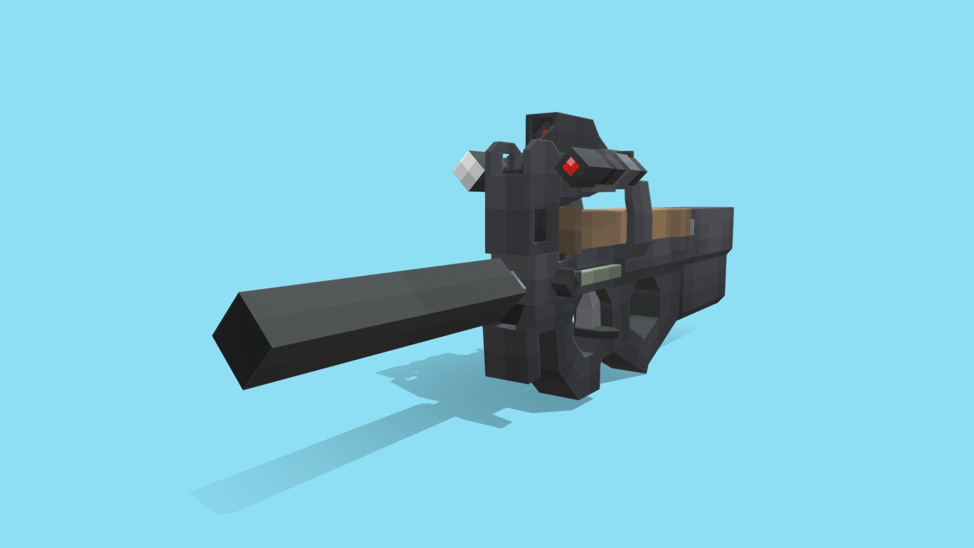 Low-Poly P90 - 3D model by You (@Scalbylossus) [f510b41] - Sketchfab