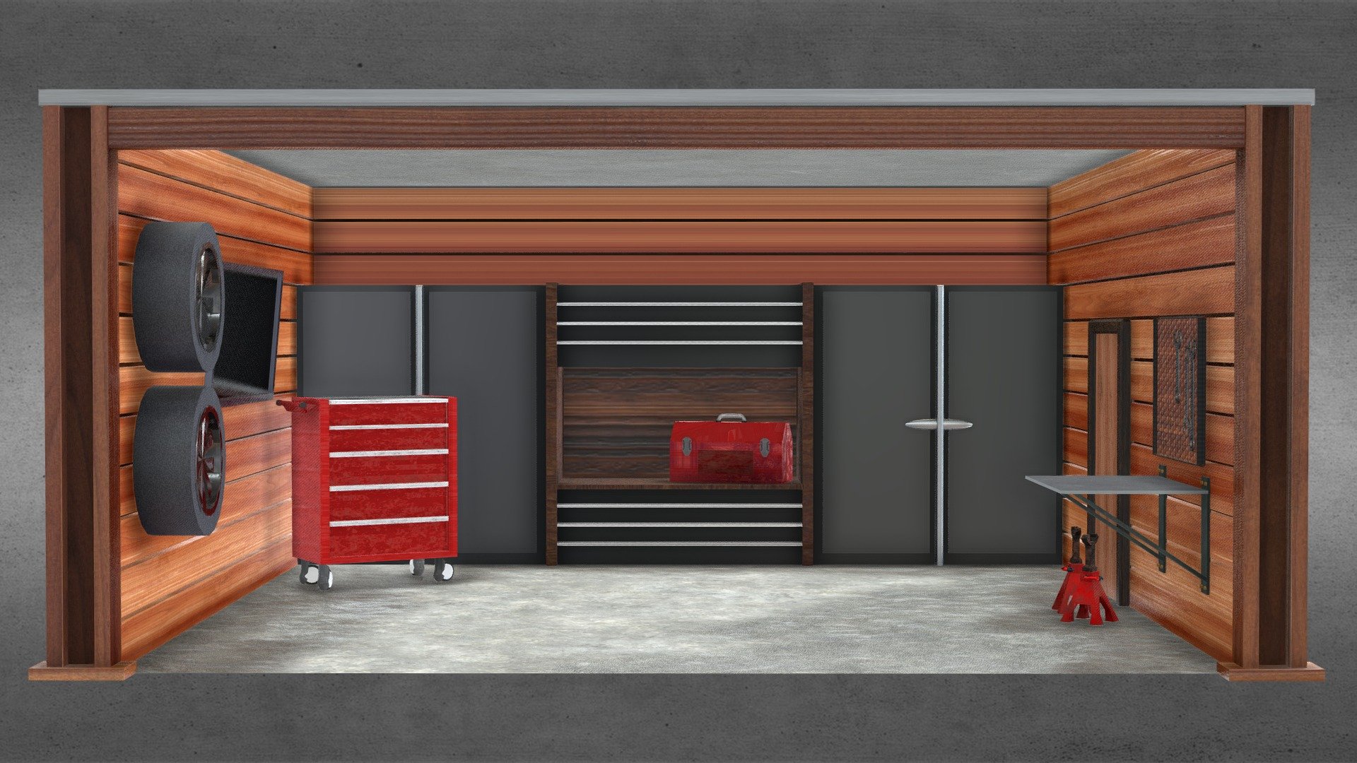 Garage Render - Download Free 3D model by Ethica [f512353] - Sketchfab