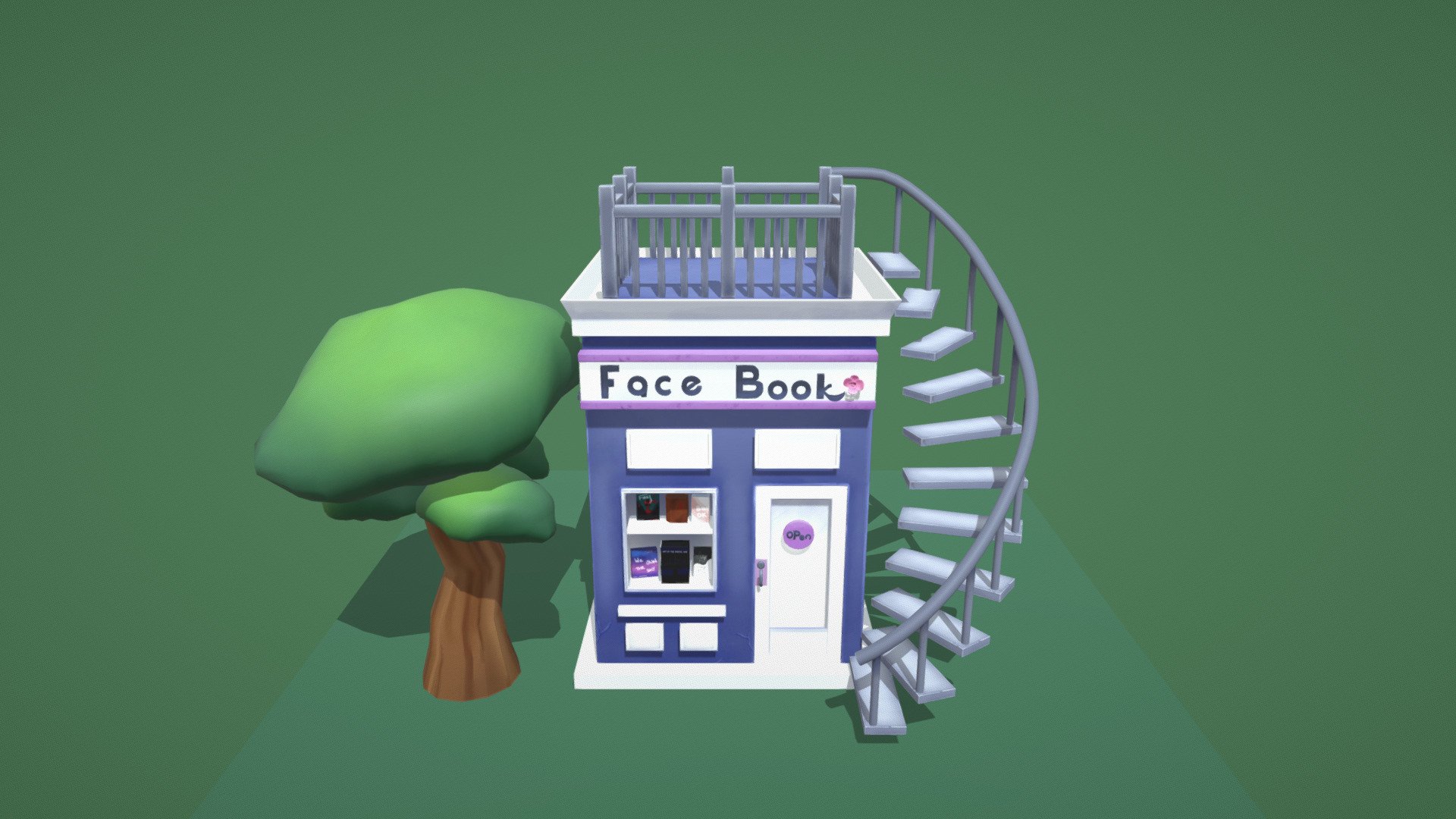 Social media Facebook - 3D model by lincang [f5194f1] - Sketchfab