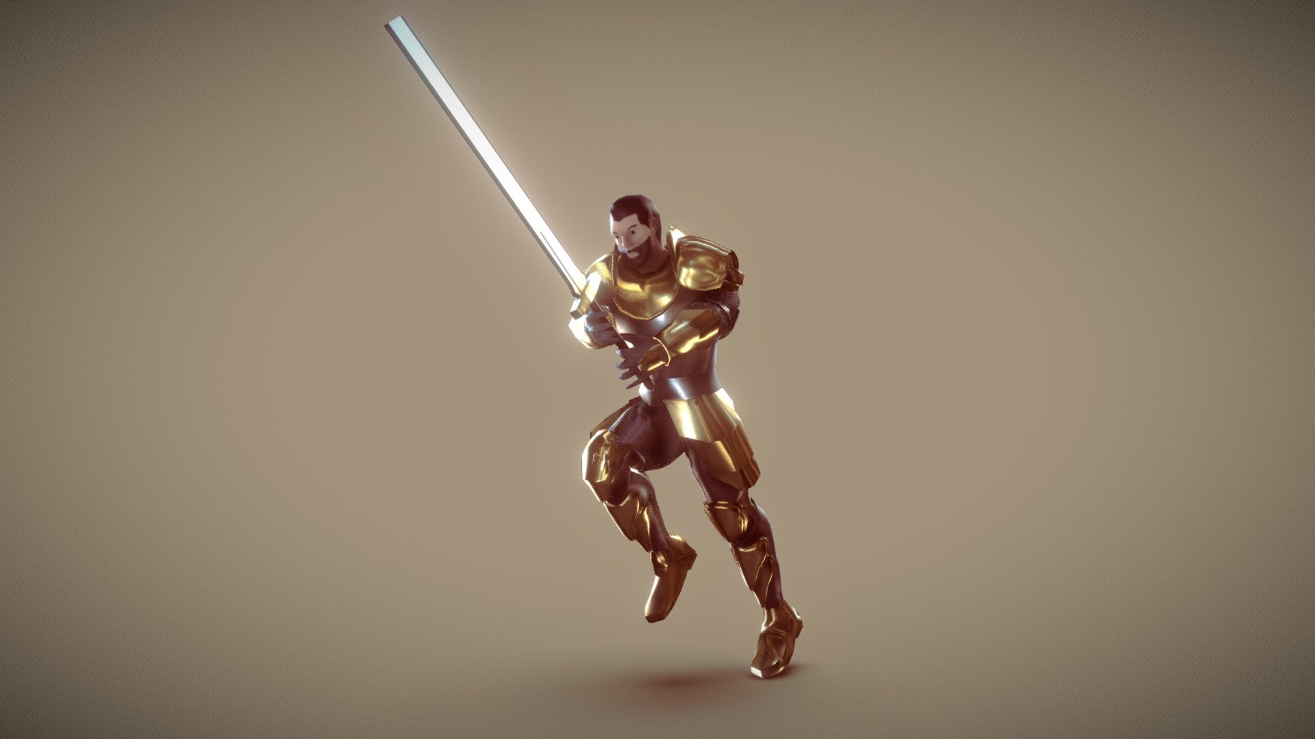 Gold Knight - Download Free 3D model by Melbufrahma [f51b00a] - Sketchfab
