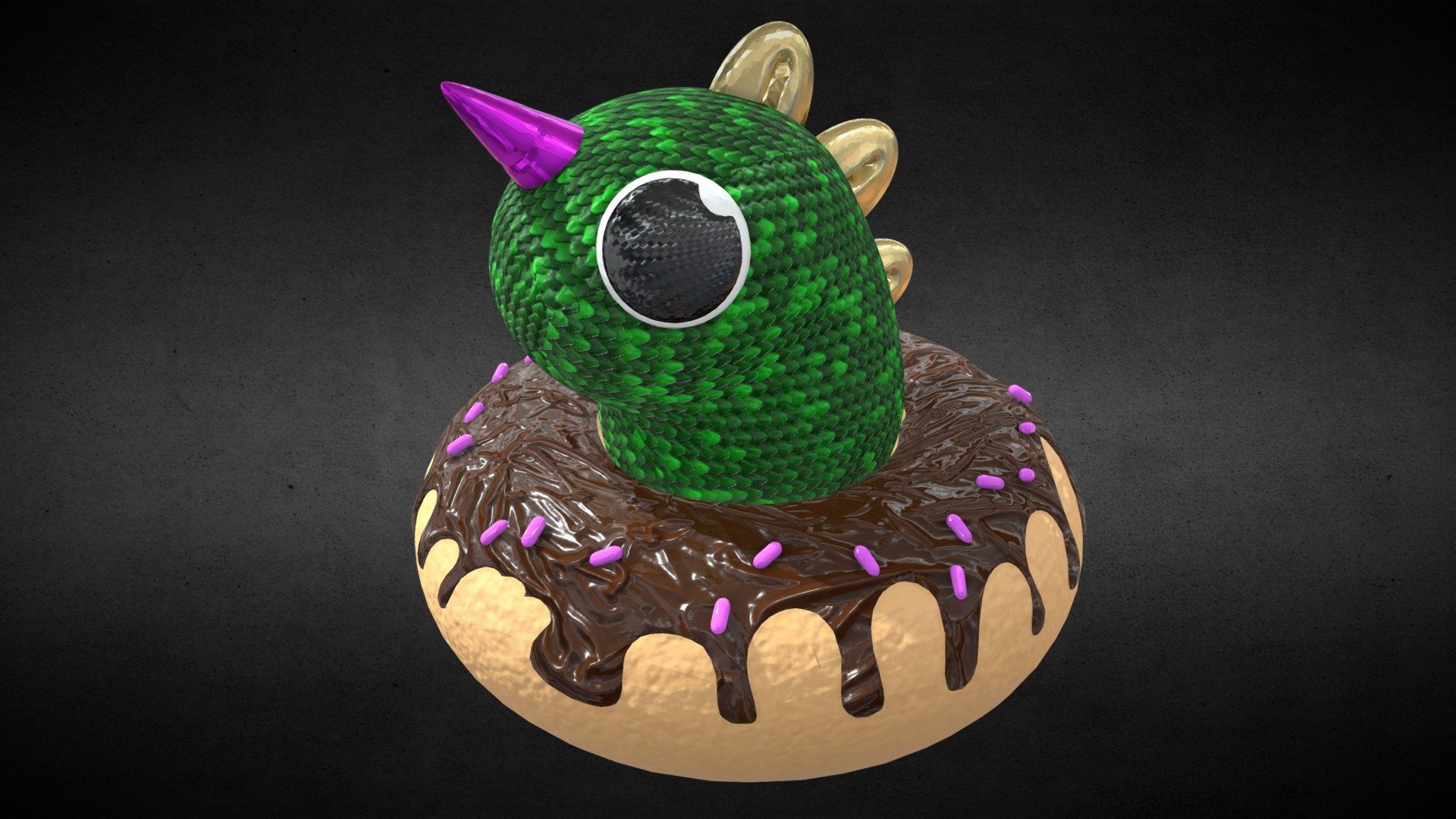 Dino donut - 3D model by Aumentados [f51cb0b] - Sketchfab