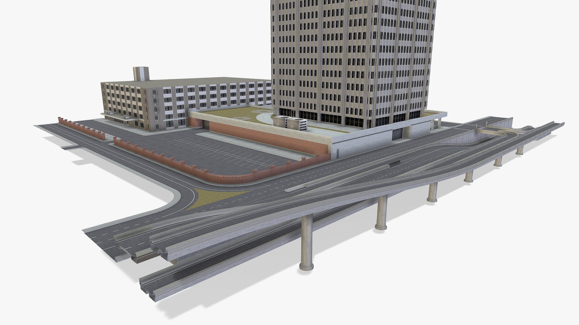 small city scene - 3D model by Pieter Ferreira (@Badboy17Aiden ...