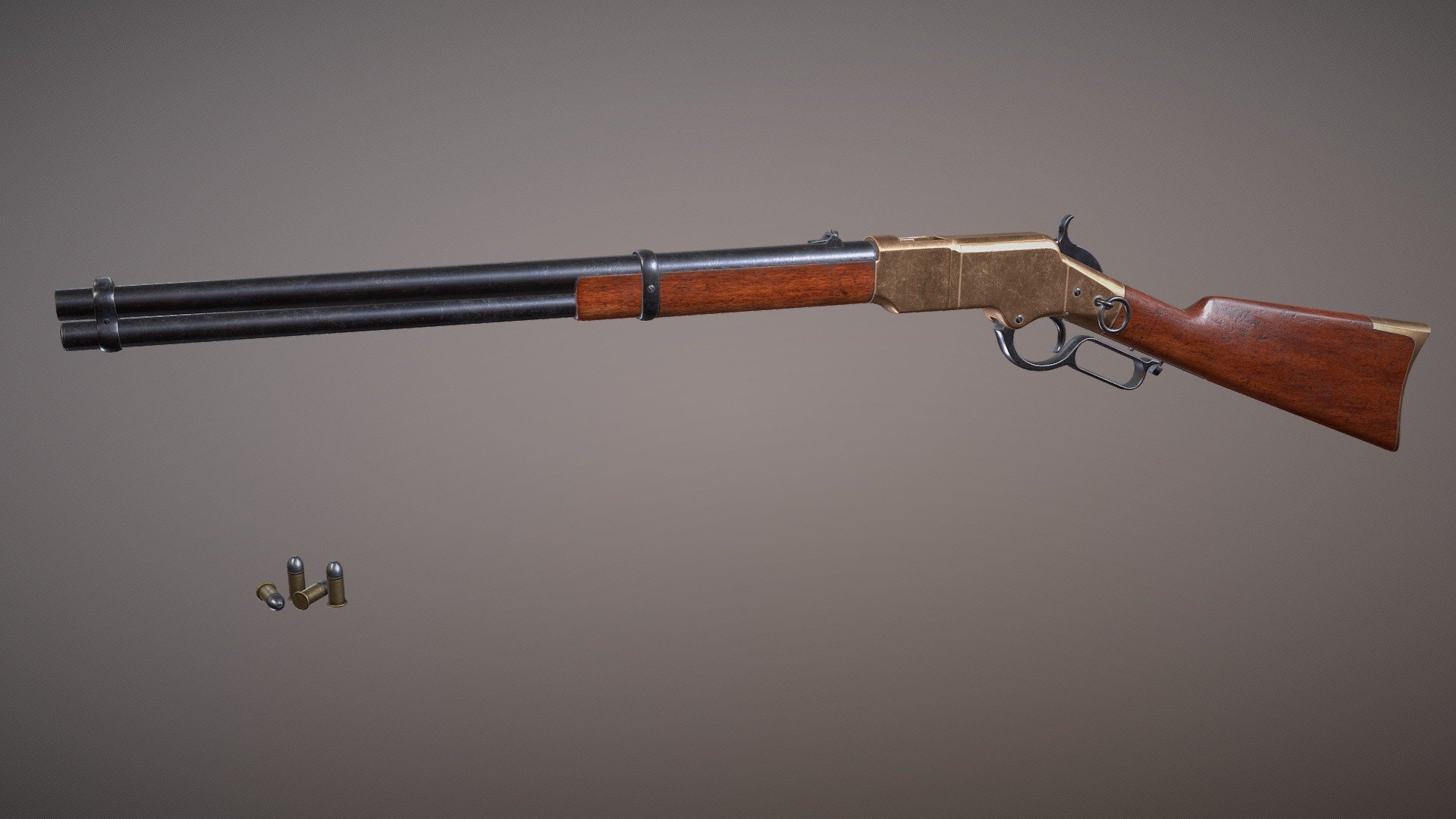 Winchester Model 1866 "Yellow Boy" - Buy Royalty Free 3D model by ...
