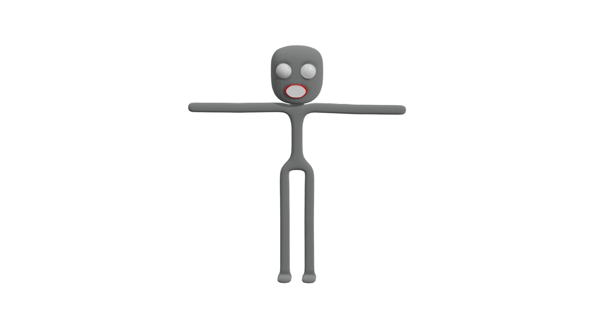 Stick man. (fully rigged) Mouth + Eyes - Download Free 3D model by ...