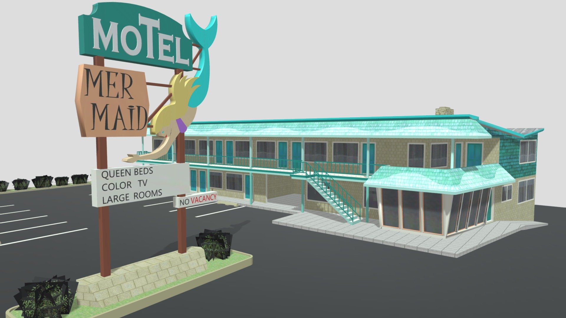 Roadside Motel - Download Free 3D model by novusod [f52cfdf] - Sketchfab