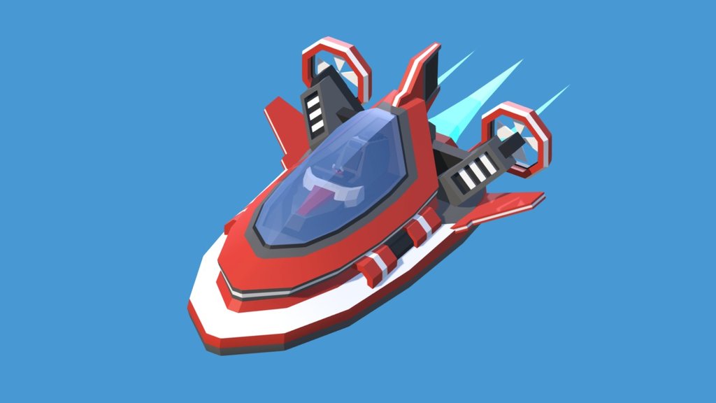 Low-Poly Super Hovercraft - 3D model by Lite [f52dc2a] - Sketchfab
