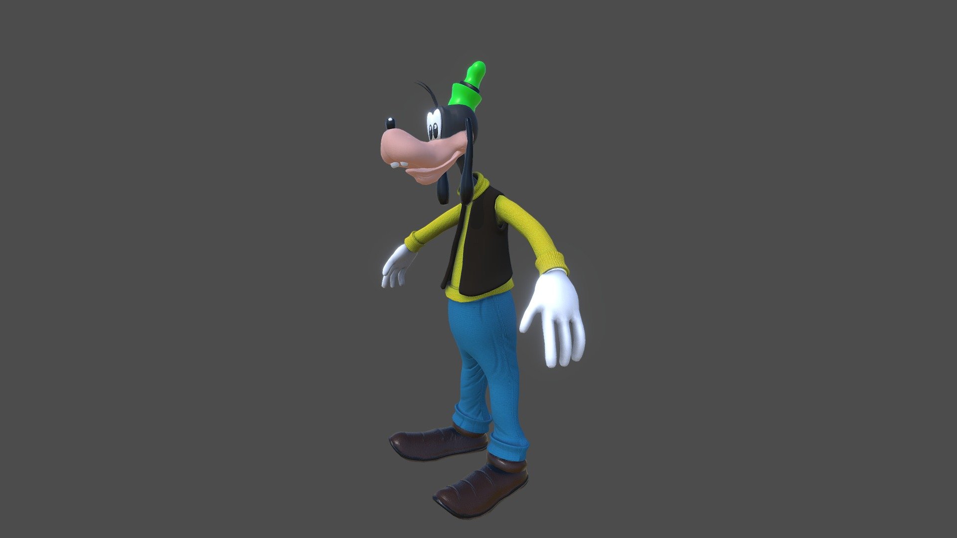 Low Poly Disneys Goofy, T-Pose - Download Free 3D model by SoftNote ...