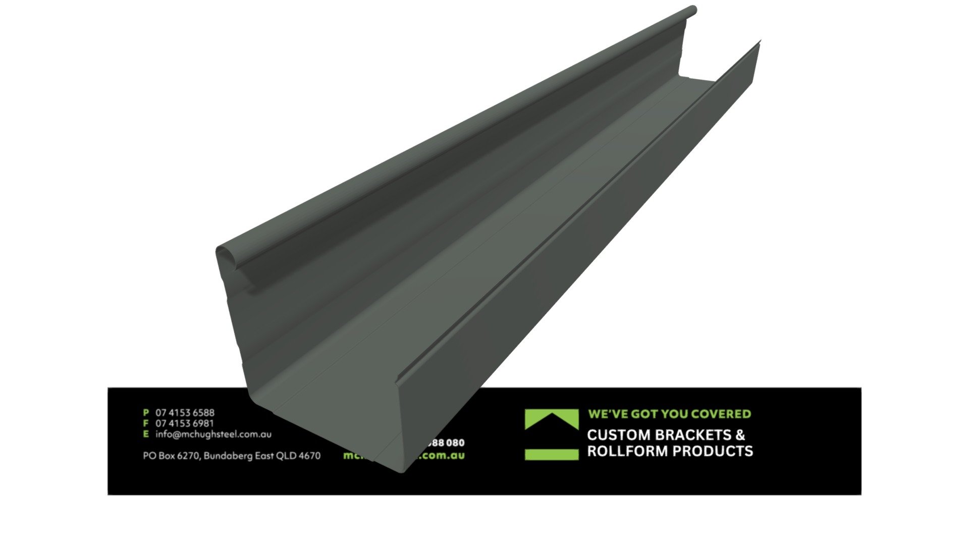 SQGWG Squareline Gutter Colorbond Woodland Grey - 3D model by ...