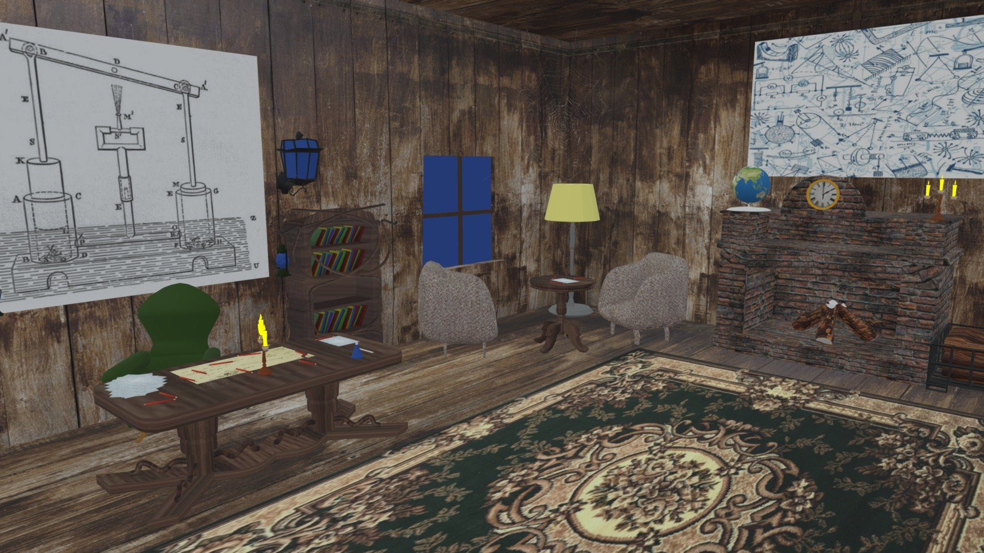 Mysterious Room of a Genius - 3D model by Anastasia M (@Anastasia3-D ...